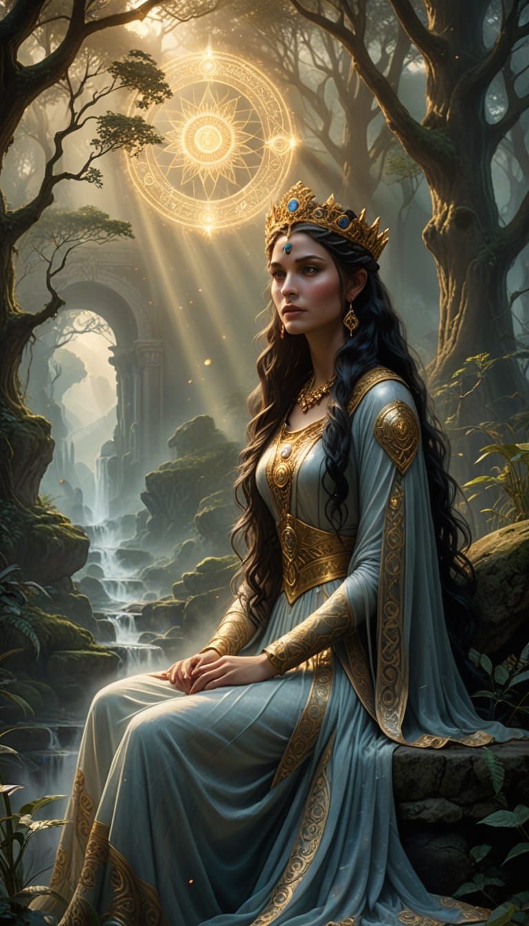 Antinéa, Queen of Atlantis. - Ethereal Fantasy Queen in Maje...