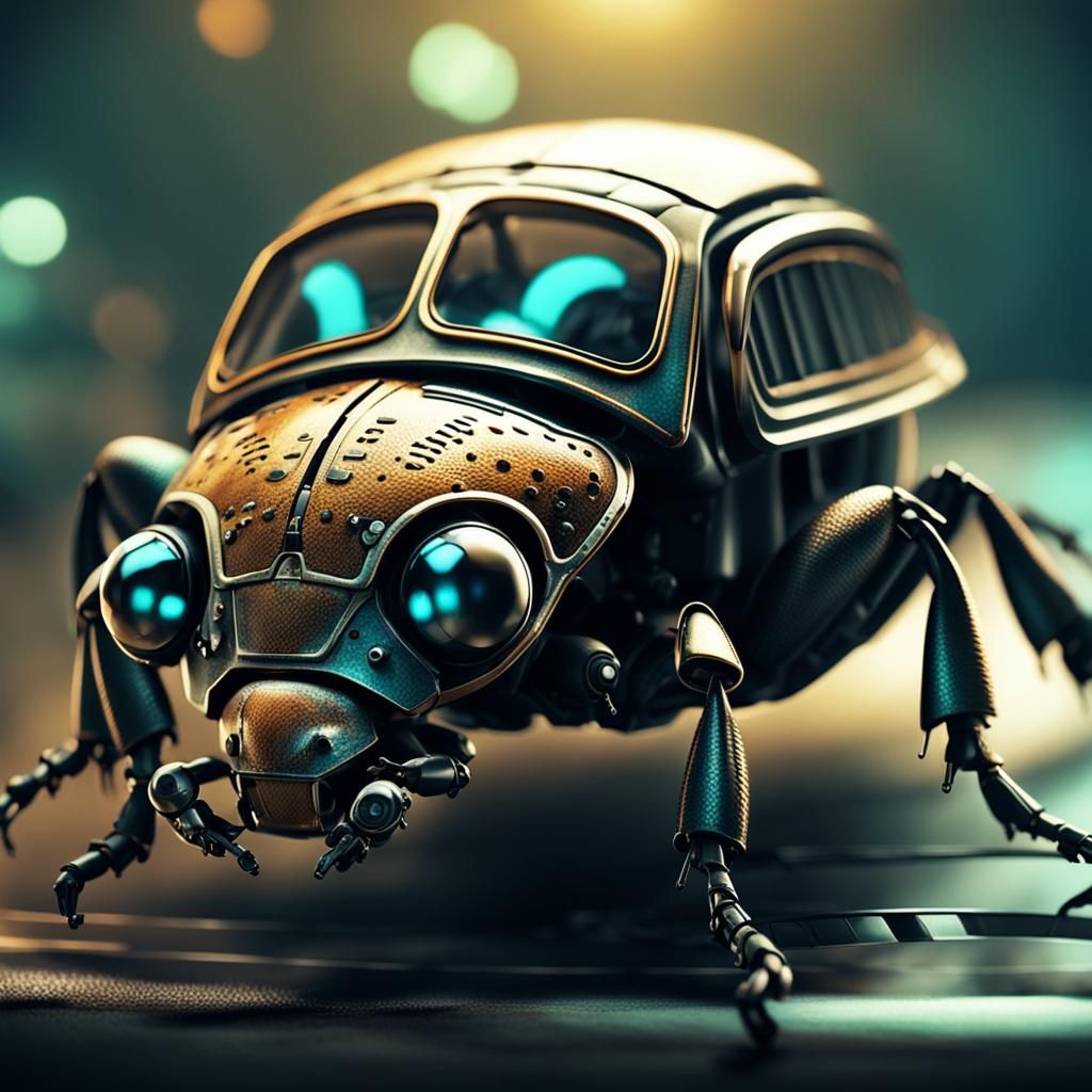 Half beetle - half beetle car - AI Generated Artwork - NightCafe Creator