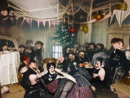 Candid photograph of goths having a raucous Christmas party in 1887 ...