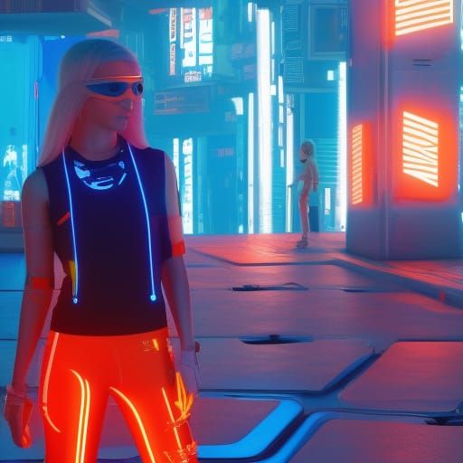 Kourier at a Rave - AI Generated Artwork - NightCafe Creator