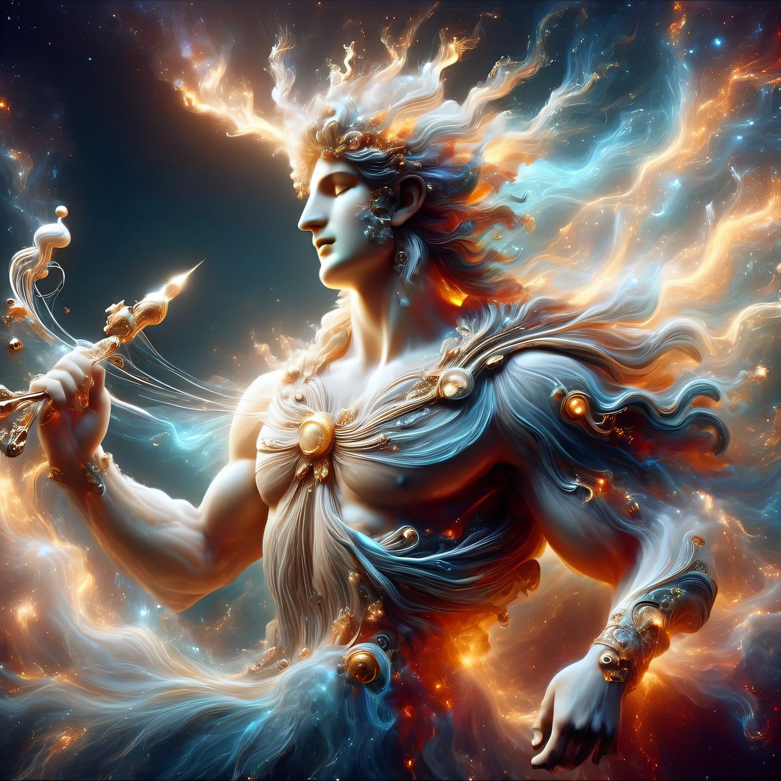 The Melodic Apollo - AI Generated Artwork - NightCafe Creator