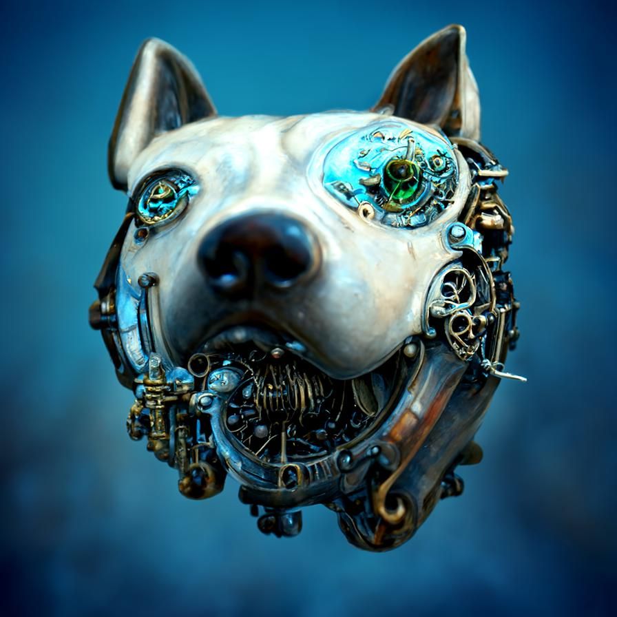 Clockwork dog - AI Generated Artwork - NightCafe Creator