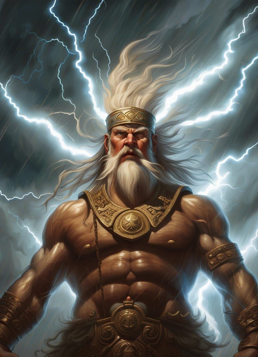 Ukko Ylijumala, ancient finnish God of Thunder - AI Generated Artwork ...