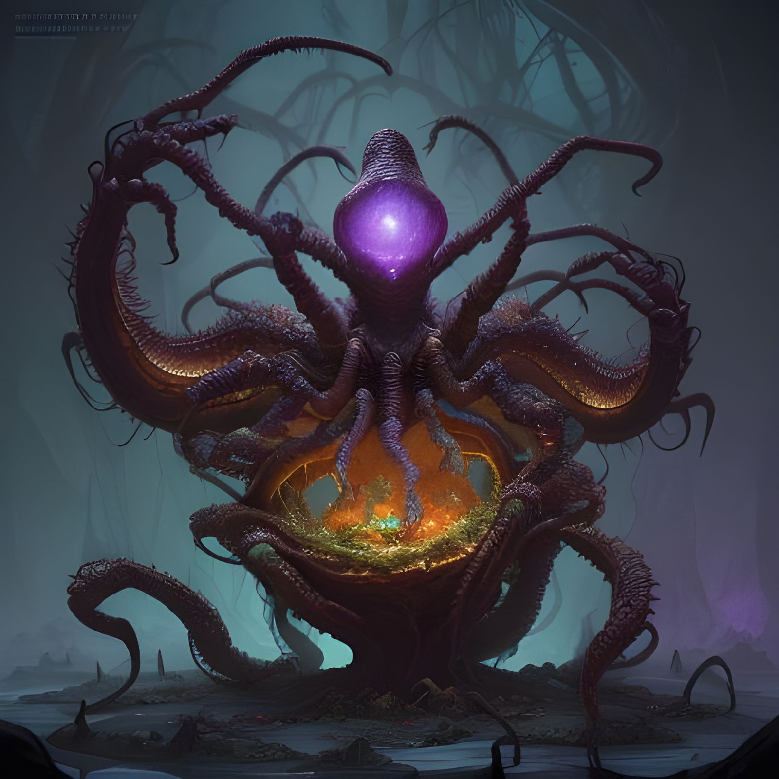 Chaos magic (touching the void) - AI Generated Artwork - NightCafe Creator