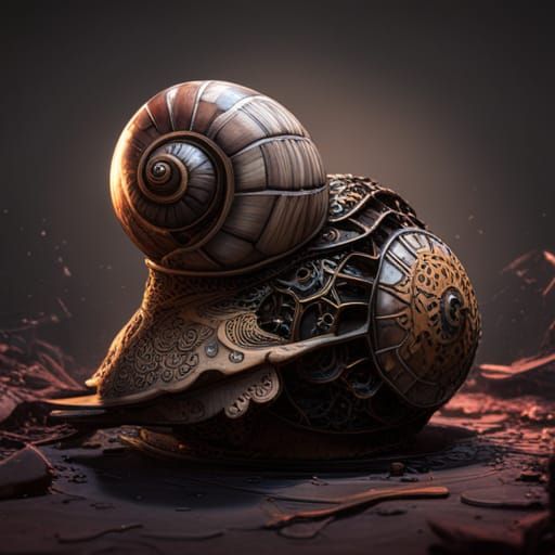 Intricate steam punk cyborg snail - AI Generated Artwork - NightCafe ...