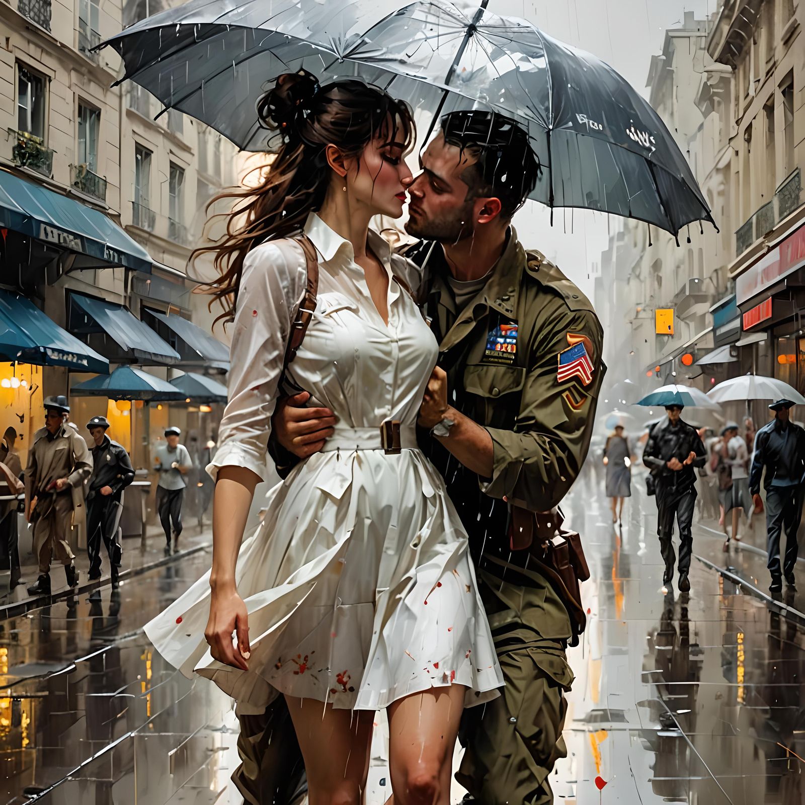 Rainy Day Scene - AI Generated Artwork - NightCafe Creator