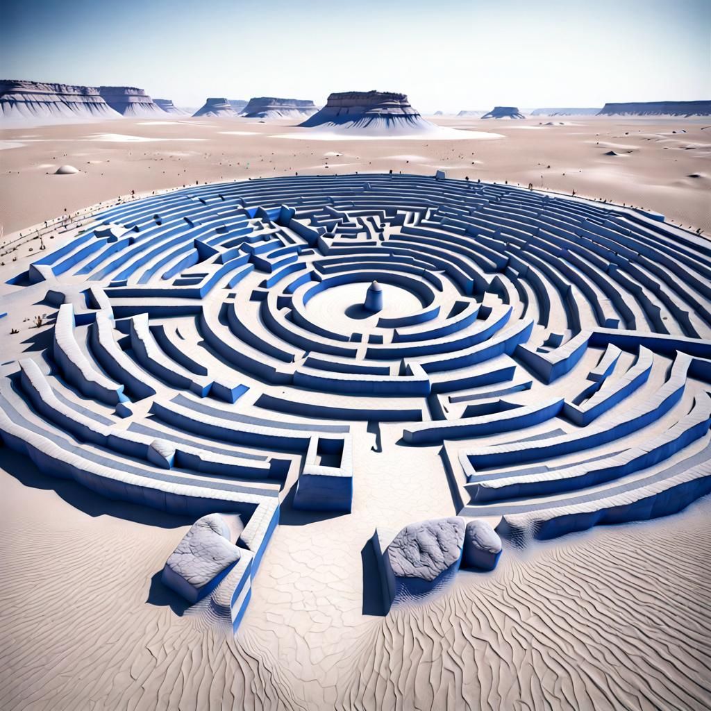 Forgotten desert labyrinth - AI Generated Artwork - NightCafe Creator
