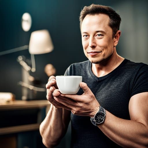 Elon Musk as Barista - AI Generated Artwork - NightCafe Creator