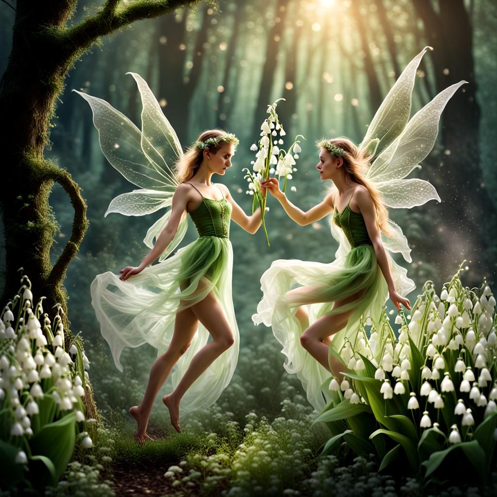 Pretty lily of the valley - AI Generated Artwork - NightCafe Creator