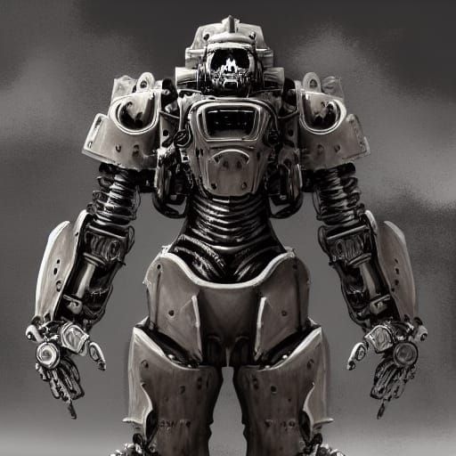 Power Armor Skeleton - AI Generated Artwork - NightCafe Creator