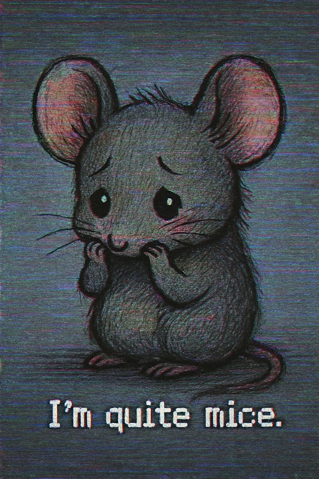 VHS: Very Hesitant Squeaker - Shy Mouse Glitch Art in VHS St...