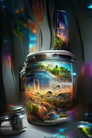 magical landscape inside of a jar, by Alexander Fedosav - AI Generated ...