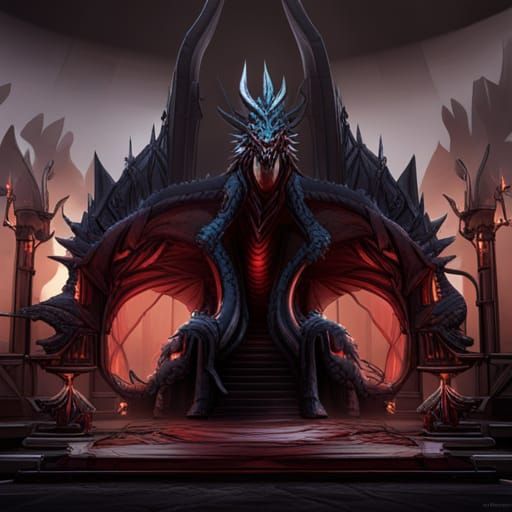Dragon Throne - AI Generated Artwork - NightCafe Creator