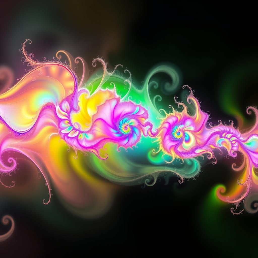 colorful fractals out of thin air - Luminous Fractals Emerge...
