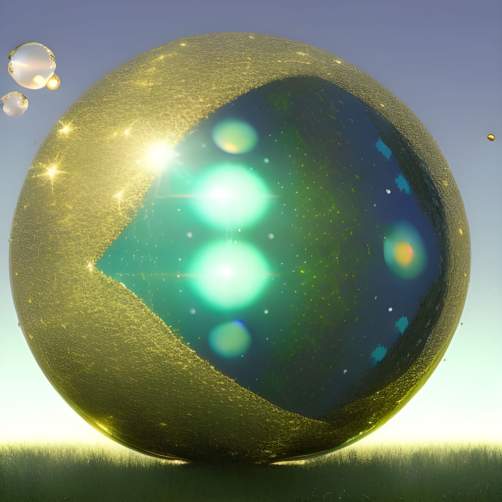 Sparkling Sphere - AI Generated Artwork - NightCafe Creator
