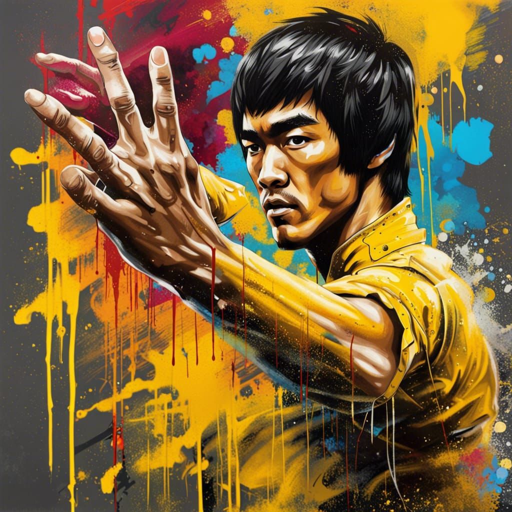 Bruce Lee game of death - AI Generated Artwork - NightCafe Creator