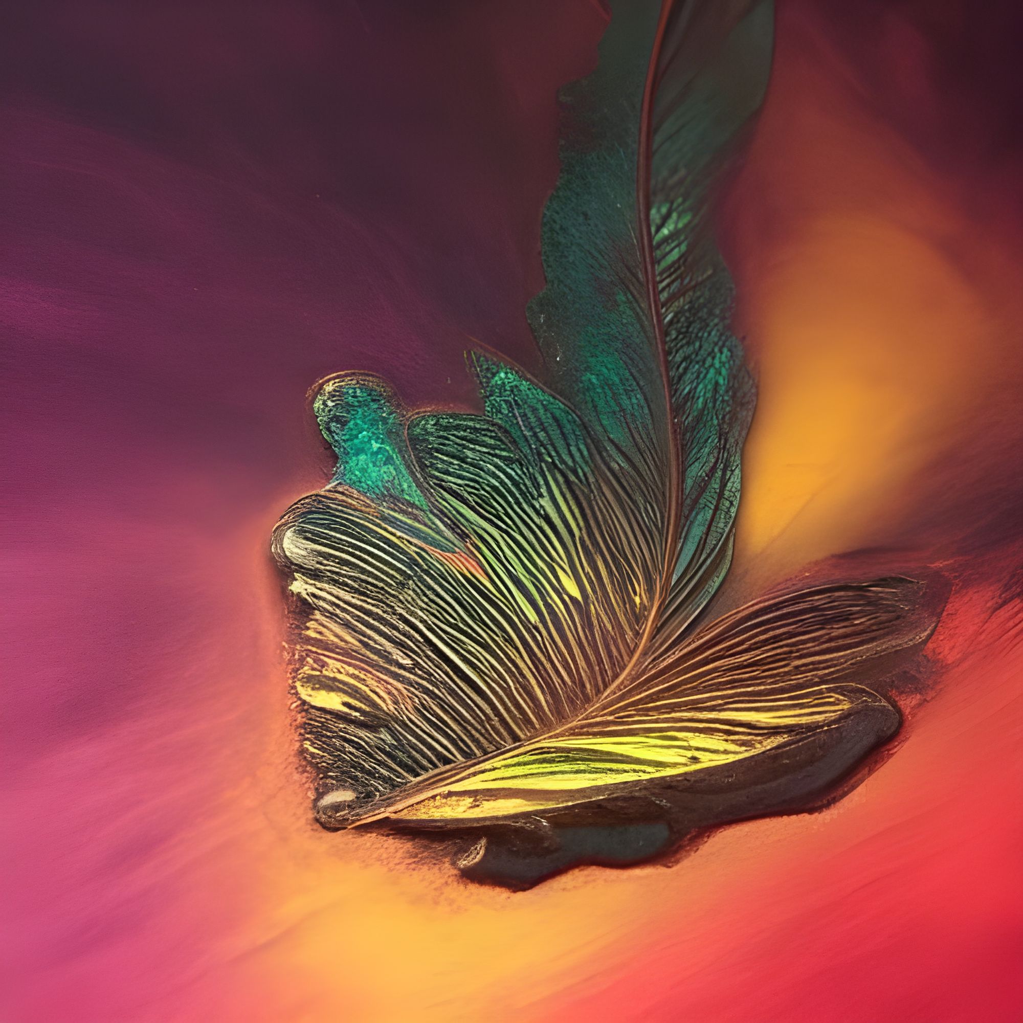 Copperleaf and wax feather : r/nightcafe