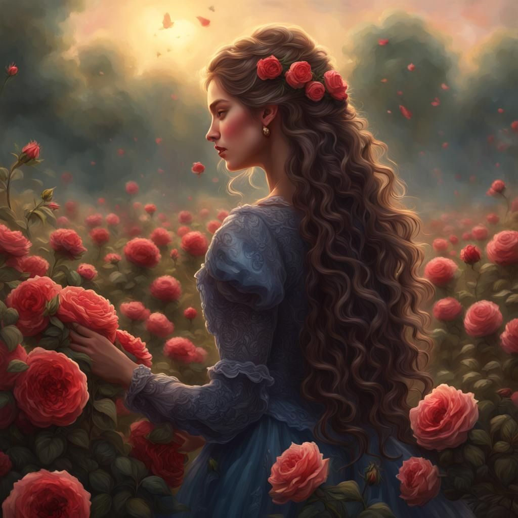 Rose & Roses - AI Generated Artwork - NightCafe Creator