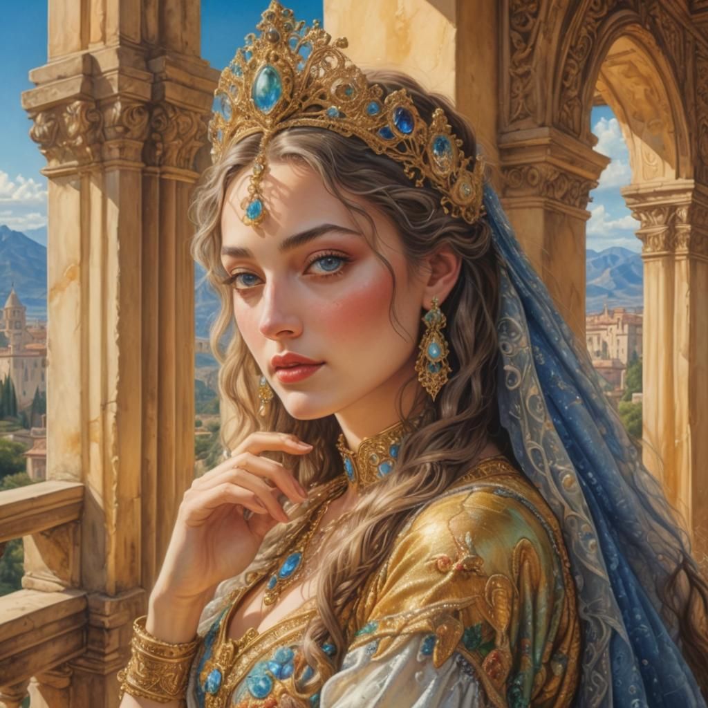 A beautiful young princess in her palace - AI Generated Artwork ...