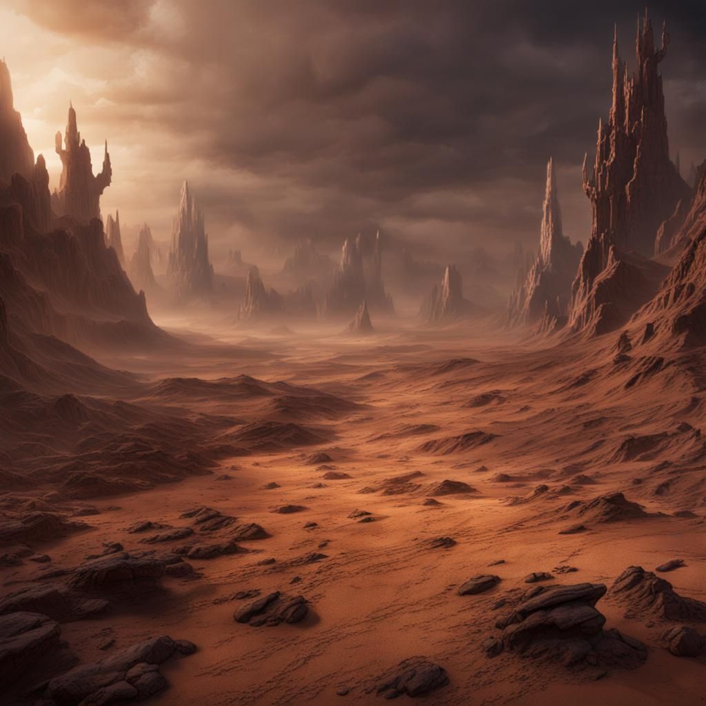 The Ashen Desert - AI Generated Artwork - NightCafe Creator