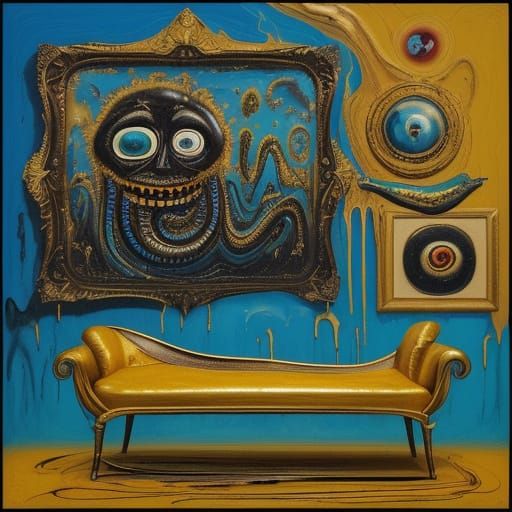 Surreal Fork Watches TV in a Melting Reality - AI Art