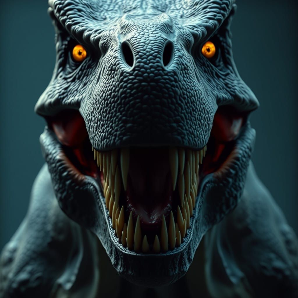 Fearsome Hybrid Beast in Dark, Moody Atmosphere - AI Art