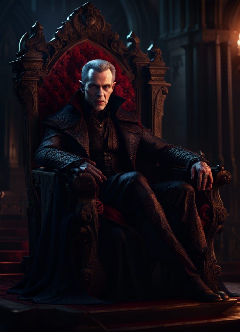 vampire on a throne 2 - AI Generated Artwork - NightCafe Creator