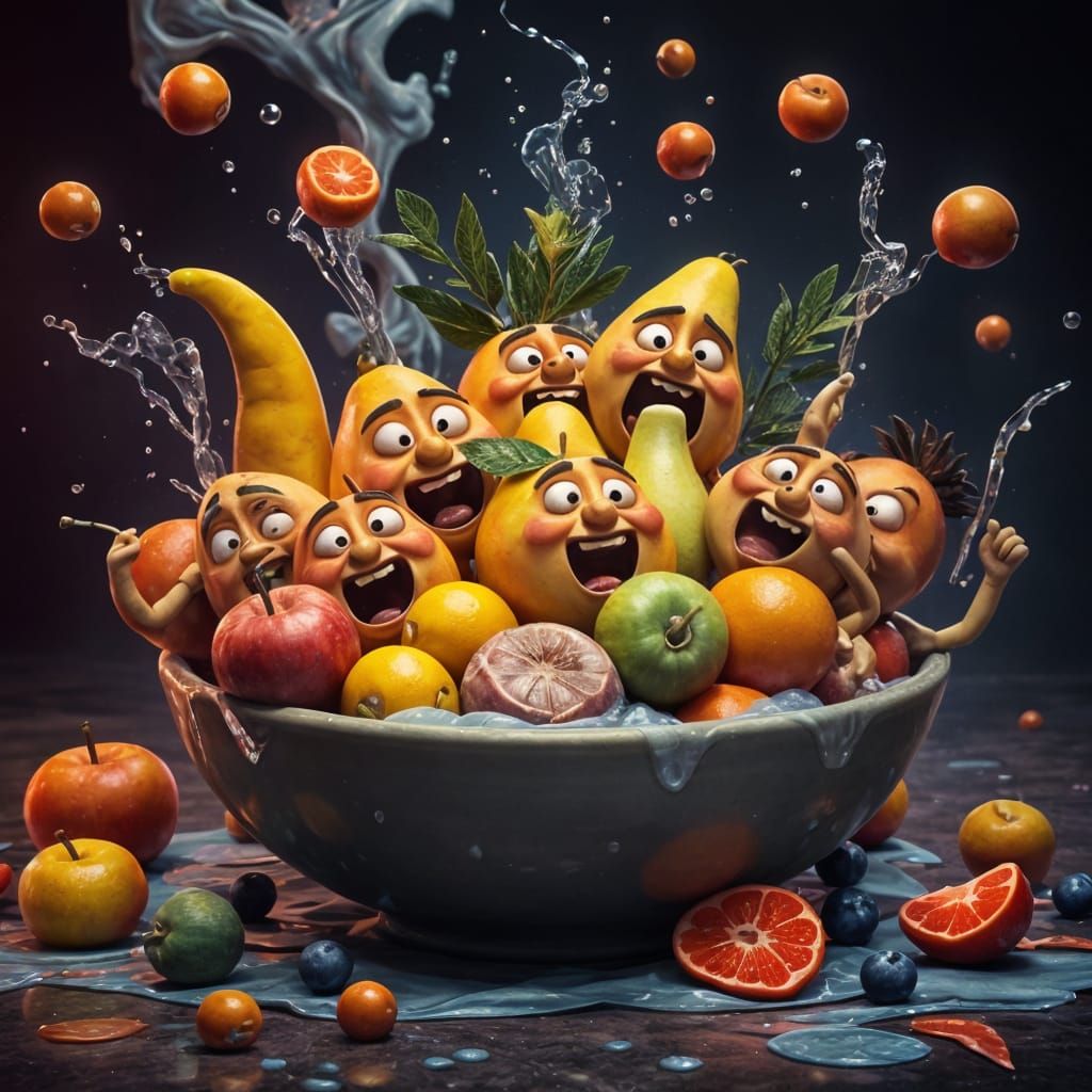 Drunken Fruit Bowl - Vibrant Drunken Fruit in a Fantastical ...