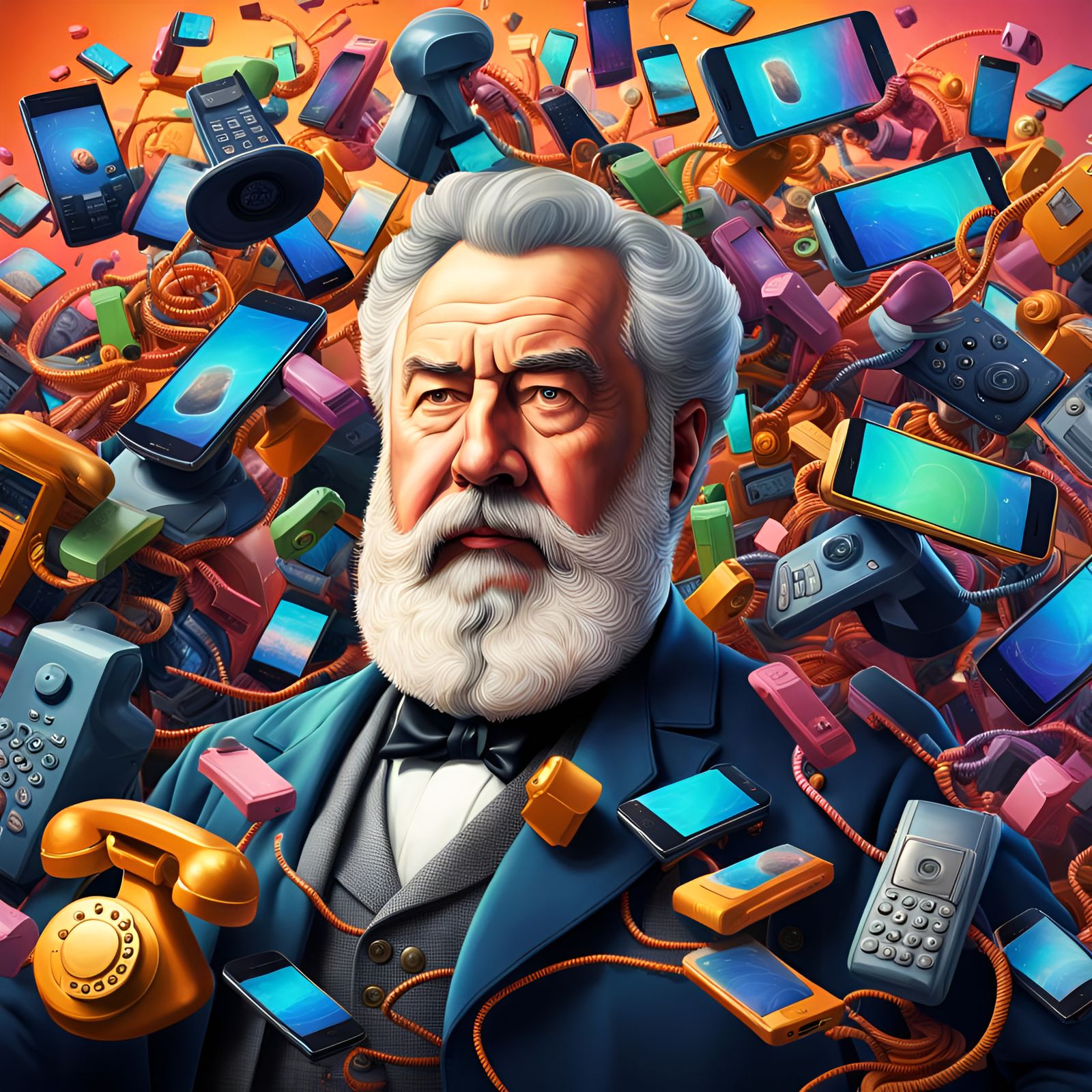 Alexander Graham Bell - AI Generated Artwork - NightCafe Creator