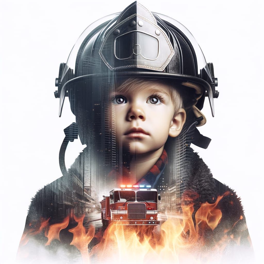 When I Grow Up ... I Want To Be A FireFighter. - AI Generated Artwork ...
