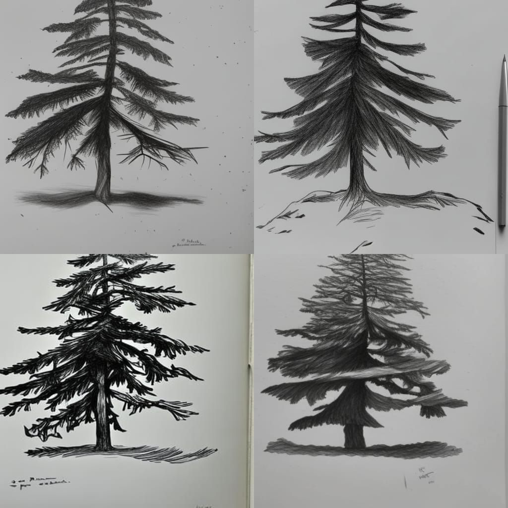 Pine trees - AI Generated Artwork - NightCafe Creator