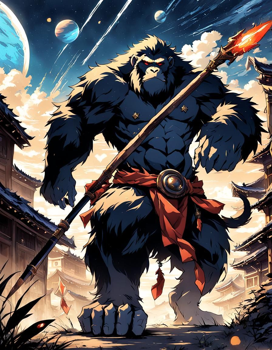 ape-beast guarding a town - AI Generated Artwork - NightCafe Creator