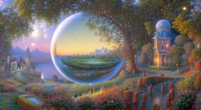 The gigantic translucent orb sits prominently in the center of the ...