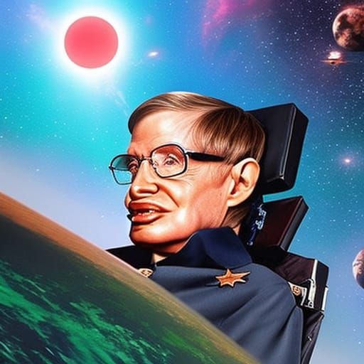 Stephen Hawking - AI Generated Artwork - NightCafe Creator