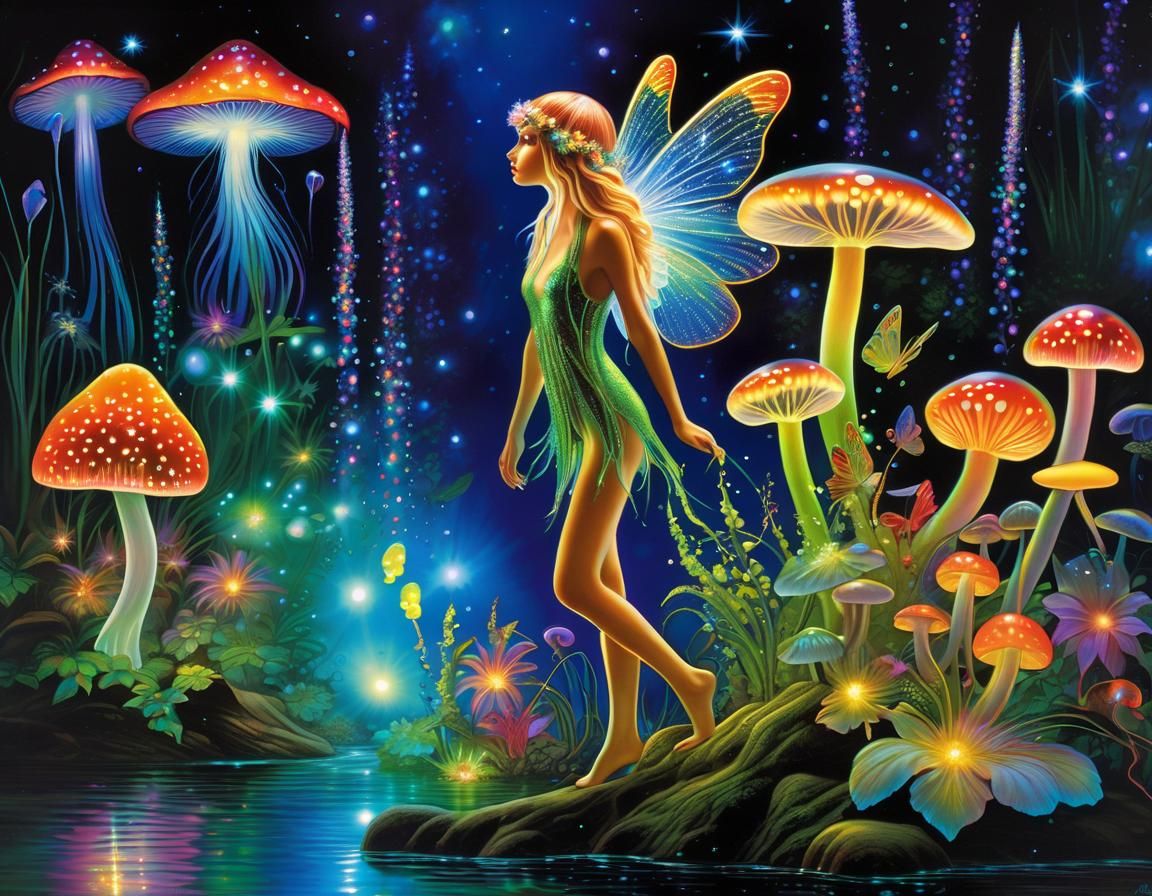 (Full body head to toe painting 1.8) of a (Stunningly beautiful ethereal translucent water ...