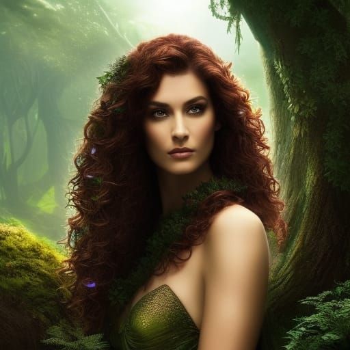 fantasy dryad portrait, concept art, 16k resolution, color graded, post ...