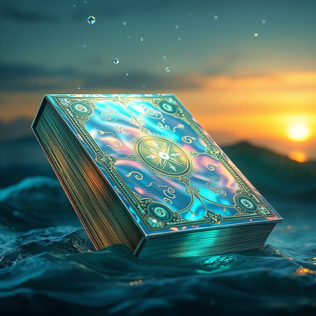 Magical book of water - Mystical Oceanic Codex in Iridescen...
