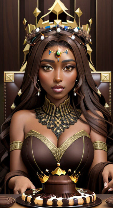 She Sits Upon A Throne Of Chocolate