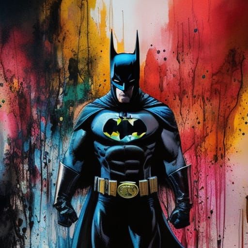 Ink Splash Batman - AI Generated Artwork - NightCafe Creator