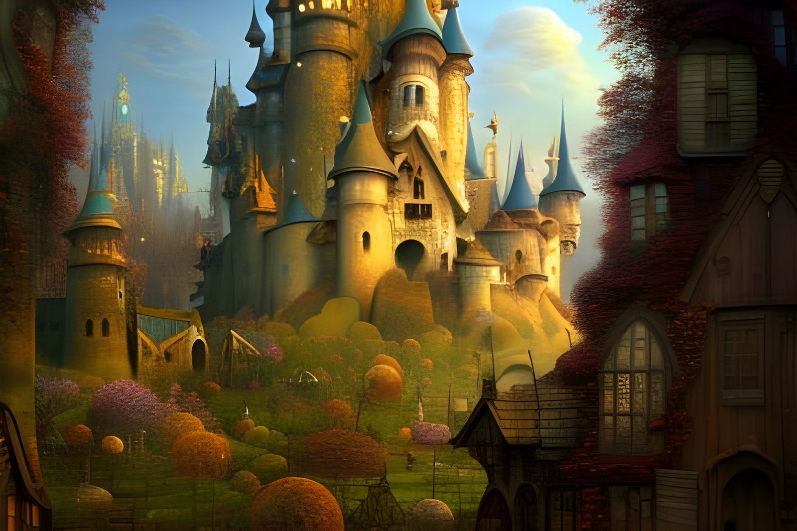 Fantastical large elaborate castle! - AI Generated Artwork - NightCafe ...