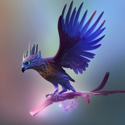 Rainbow hawk - AI Generated Artwork - NightCafe Creator