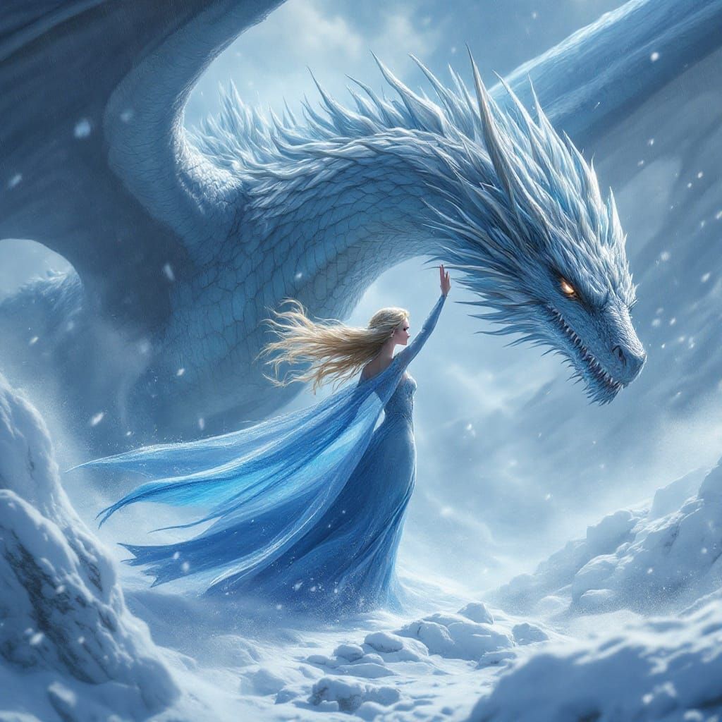Elsa with Game of Thrones dragon - Elsa Reigns with Majesti...