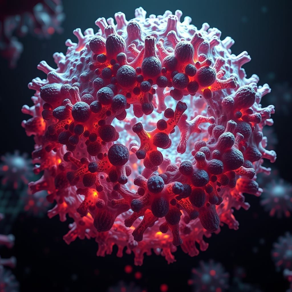 bacteria's microscope - Ethereal Bacteria Colony in Fanciful...