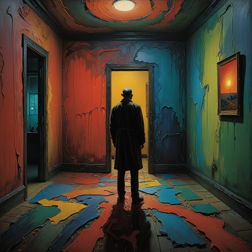 Surrealist Masterpiece of Chromophobia in Bold, Ex... - AI Art