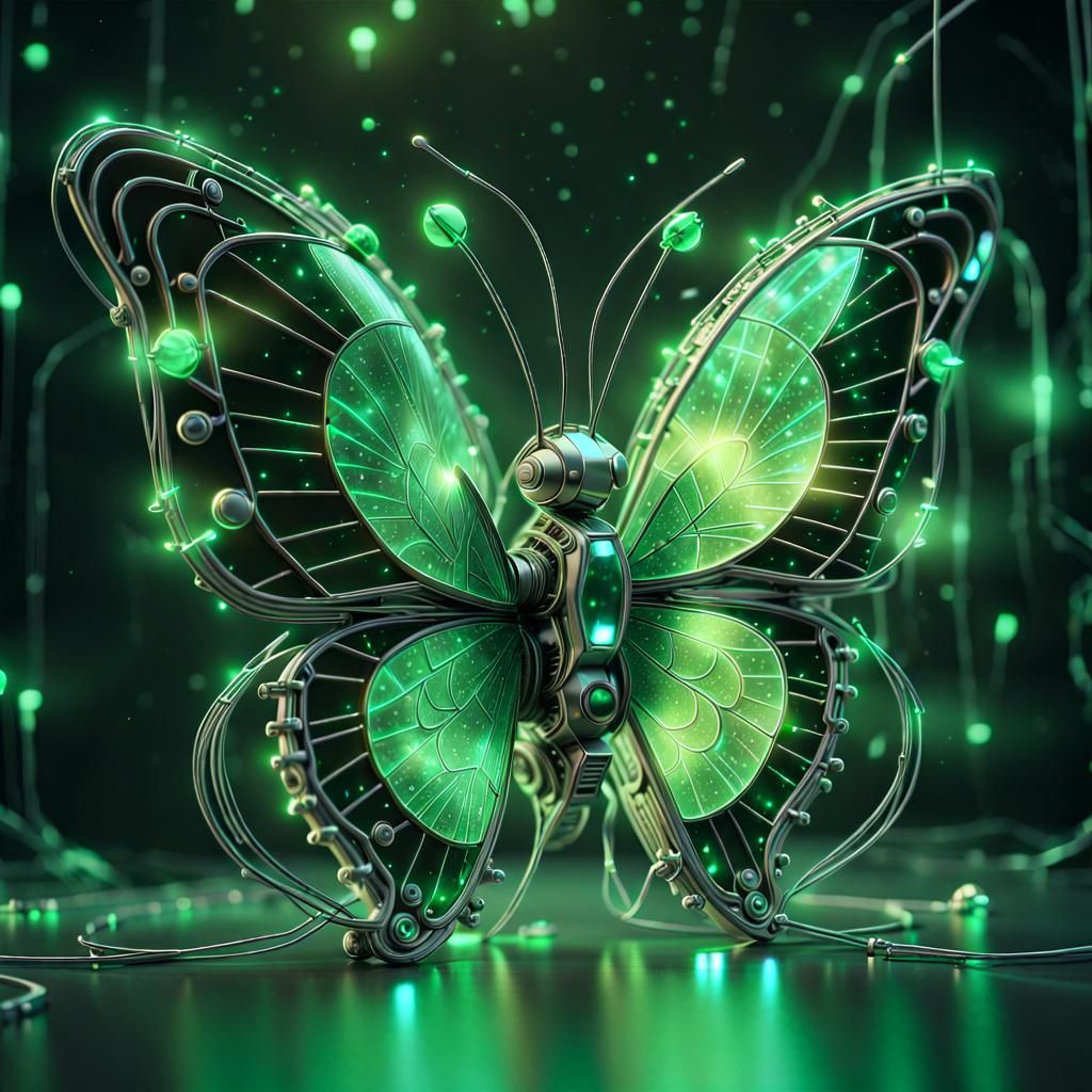 Matrix butterfly - AI Generated Artwork - NightCafe Creator