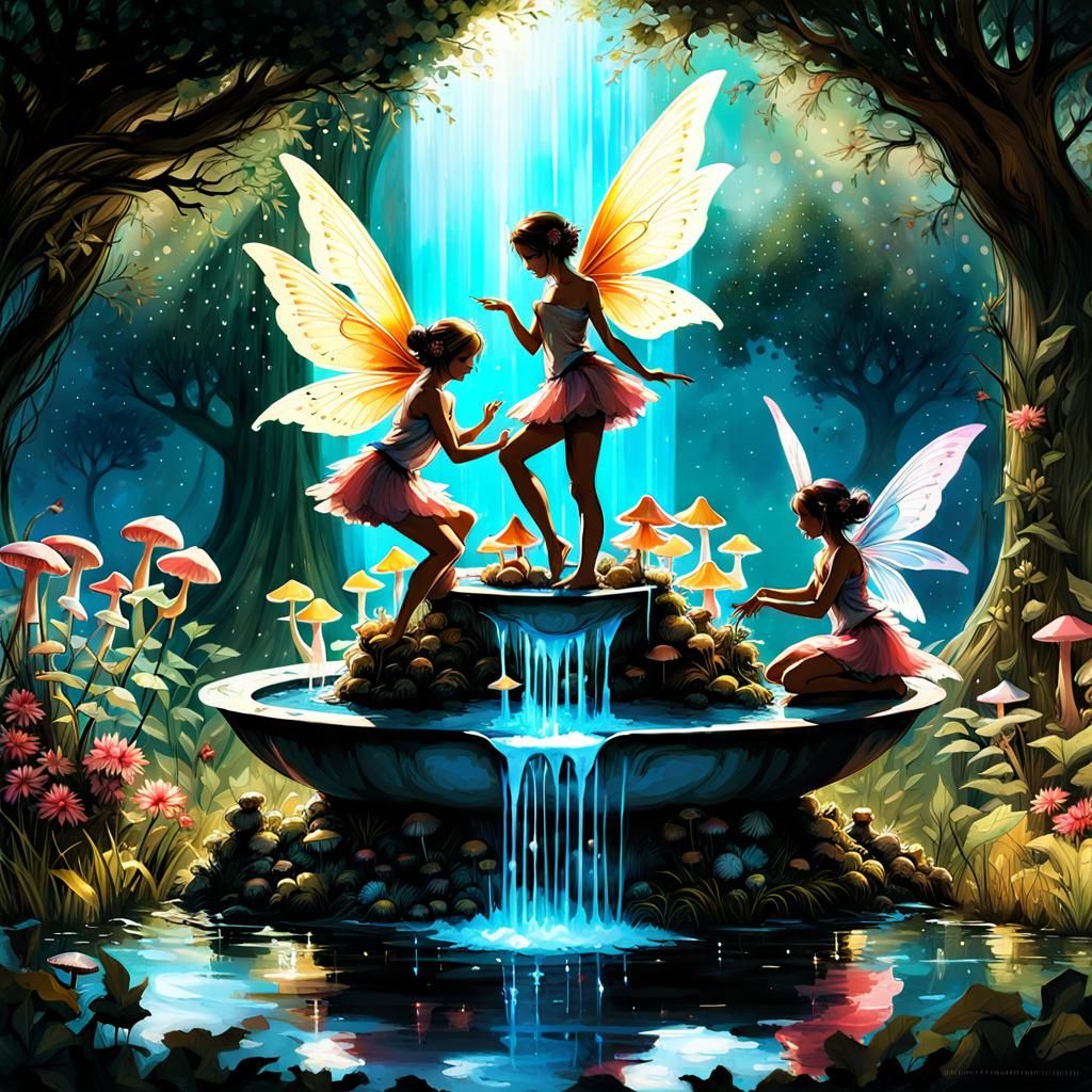 Fairy Play - AI Generated Artwork - NightCafe Creator