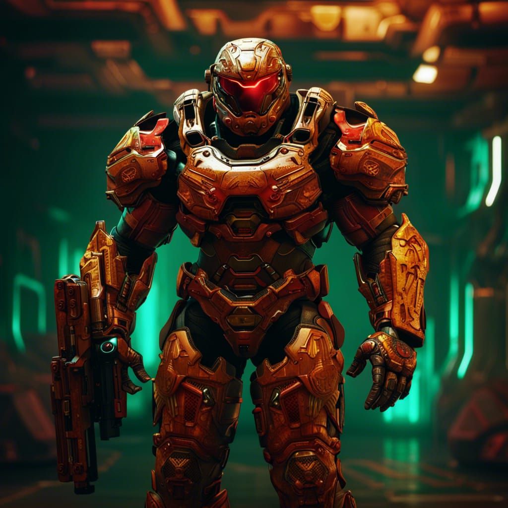 Doom slayer futuristic armor - AI Generated Artwork - NightCafe Creator