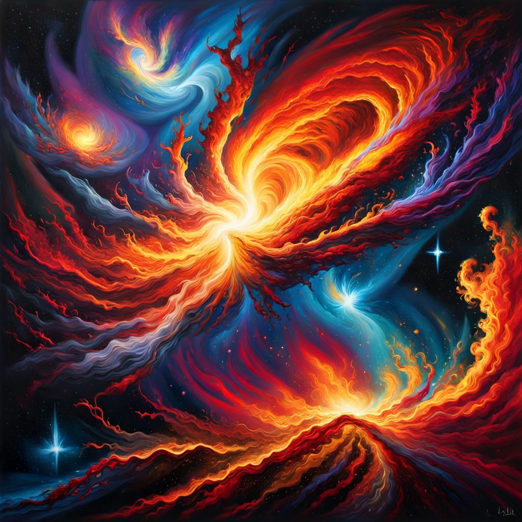 Galactic Fire v7 - AI Generated Artwork - NightCafe Creator