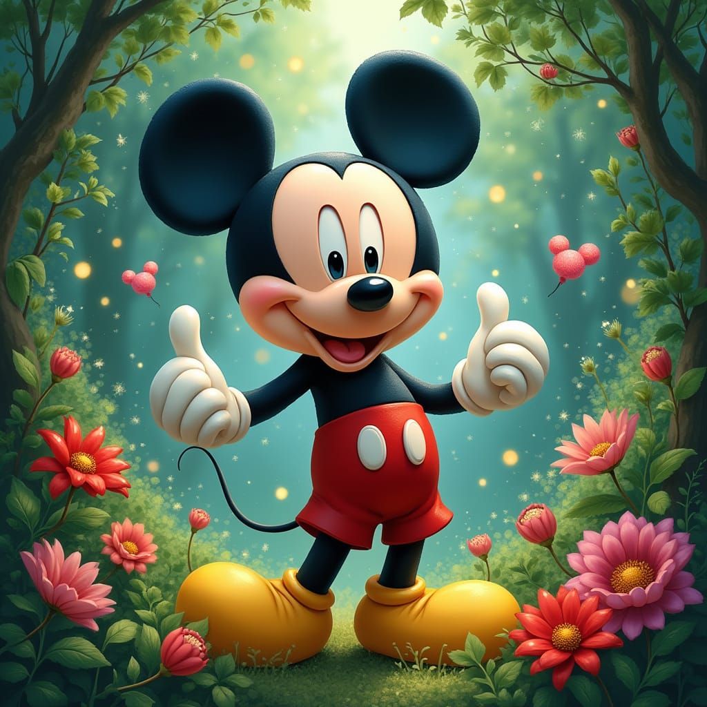 Mickey Mickey 🌿💖 - Whimsical Mickey Mouse in a Fantastica...