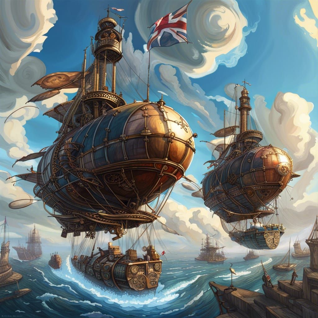 HMS Sir Ector and HMS Sir Kay - AI Generated Artwork - NightCafe Creator